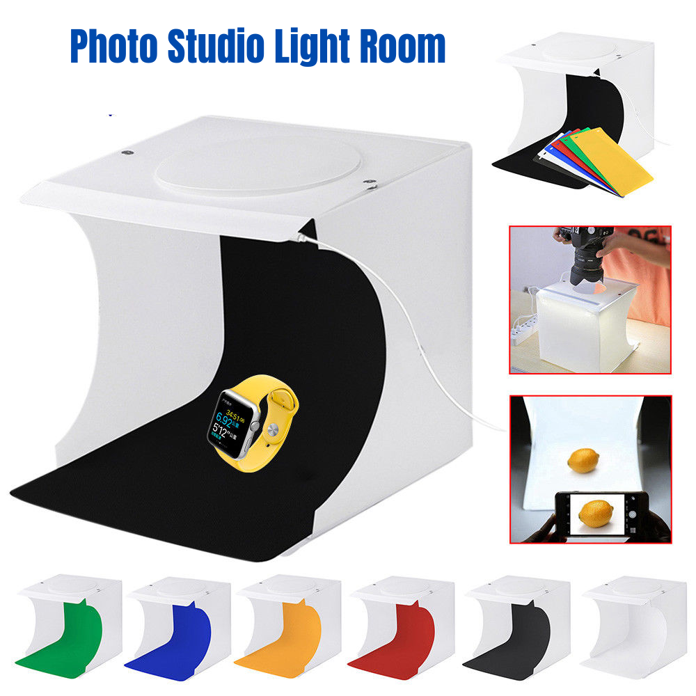 Photo Studio Light Room Photography USB LED Lighting Tent Backdrop Stu ...