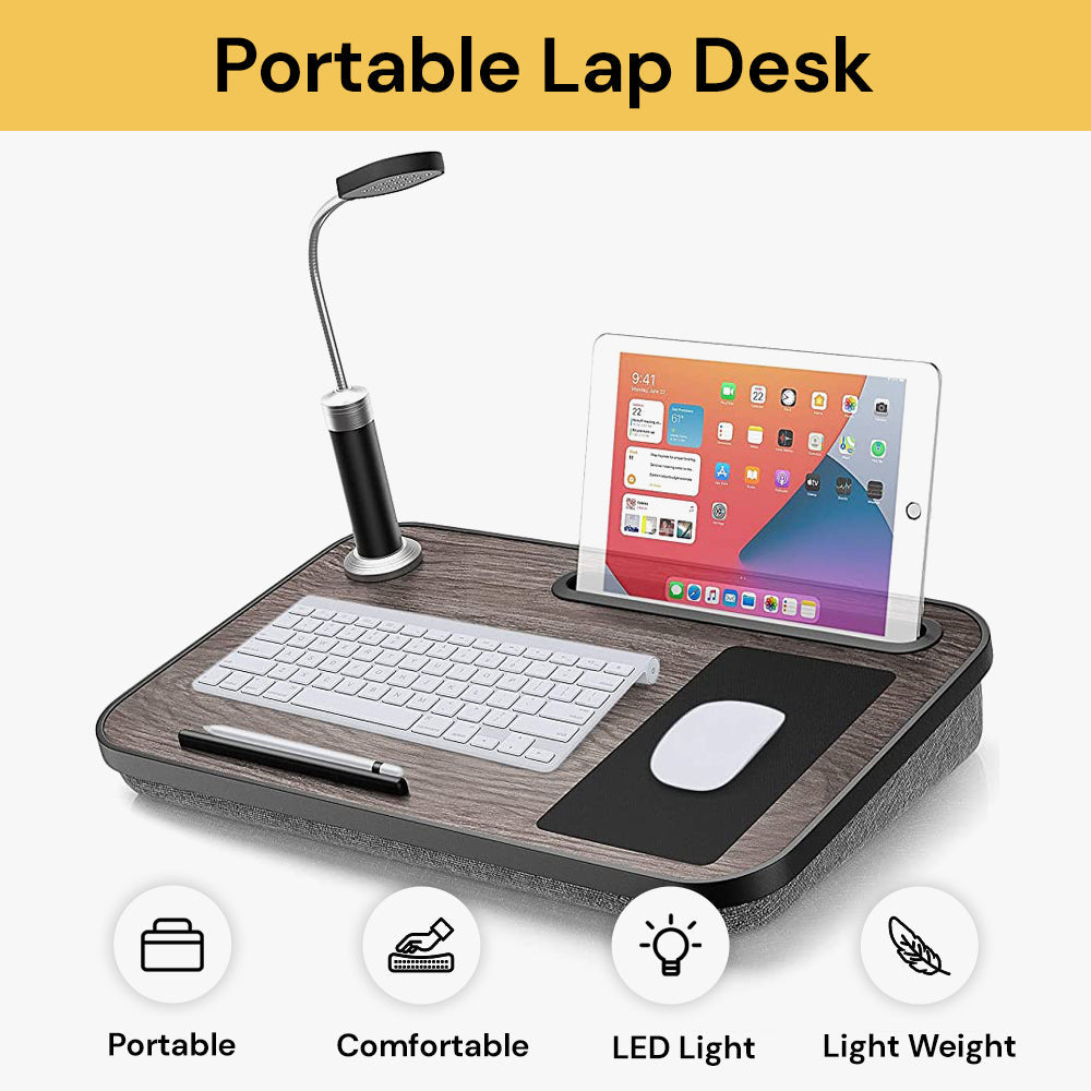 Portable Lap Desk with LED Light – SNMARTAUSTRALIA